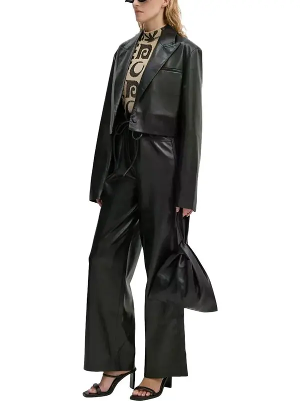 Nanushka Faux-leather Drawstring Trousers - Black
