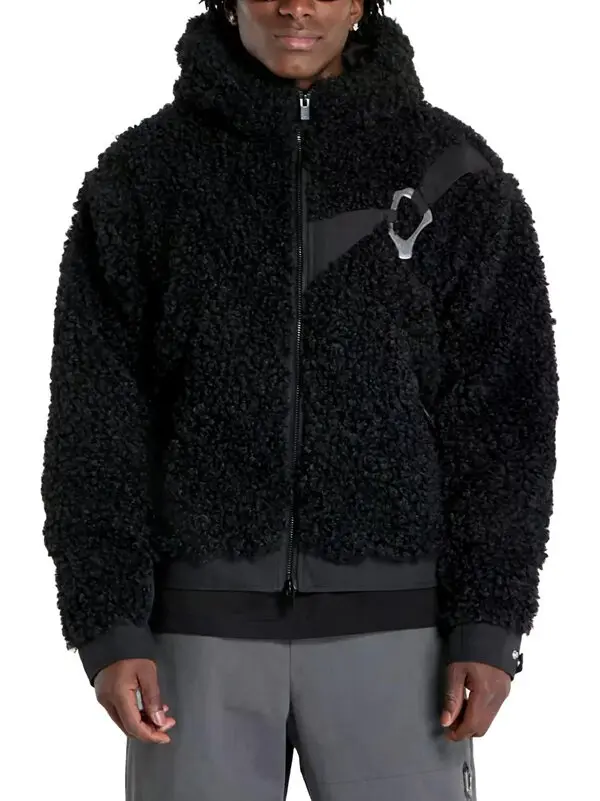 HELIOT EMIL Fleece Hooded Jacket - Black
