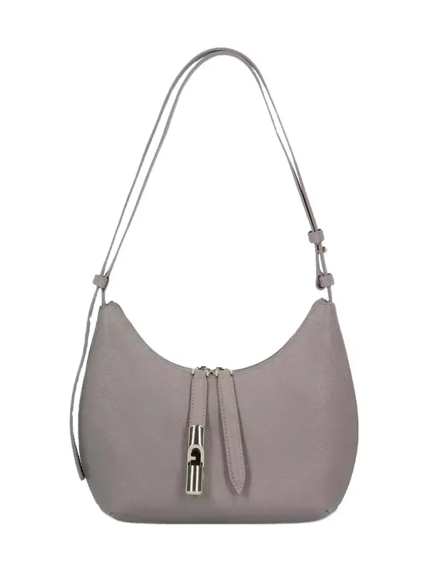Furla Goccia Leather Bag - Grey