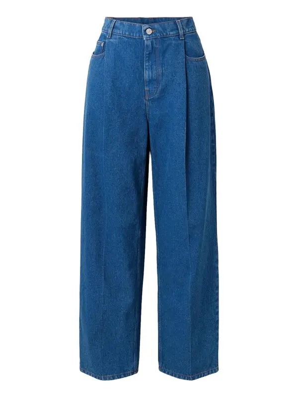 Marni Pleated Wide-leg Jeans - Blue