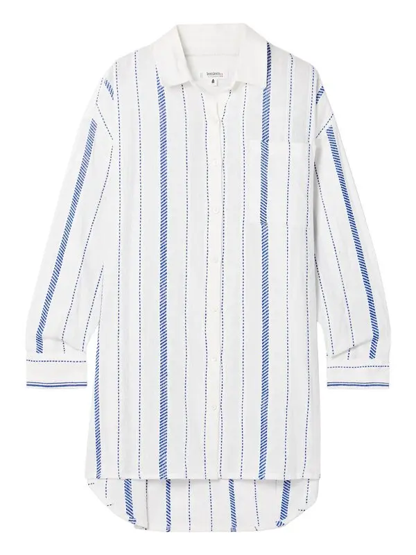 LEMLEM Mariam Striped Cotton-blend Shirt - White