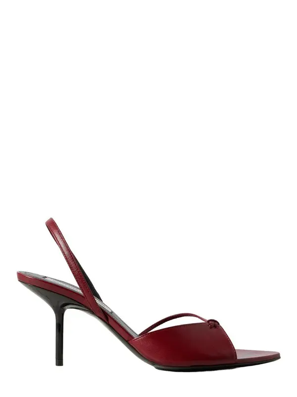 Victoria Beckham Harlow Leather Slingback Sandals - Burgundy