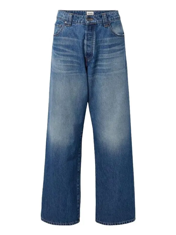Khaite Winslow Mid-rise Straight-leg Jeans - Light Denim