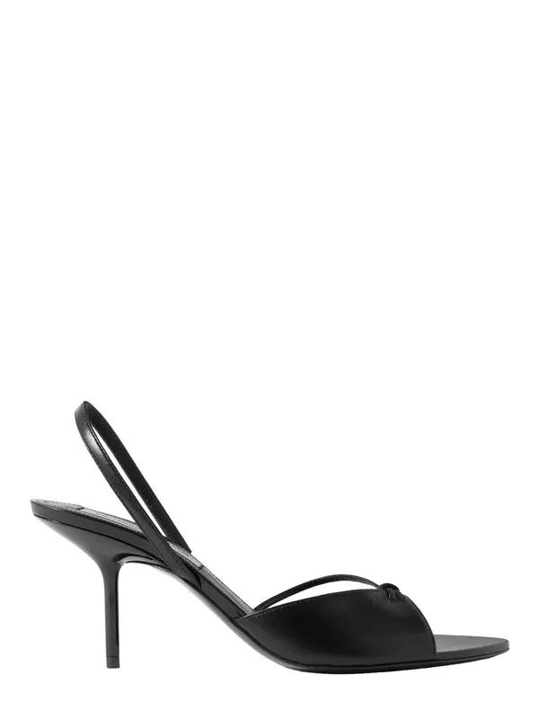 Victoria Beckham Harlow Leather Slingback Sandals - Black