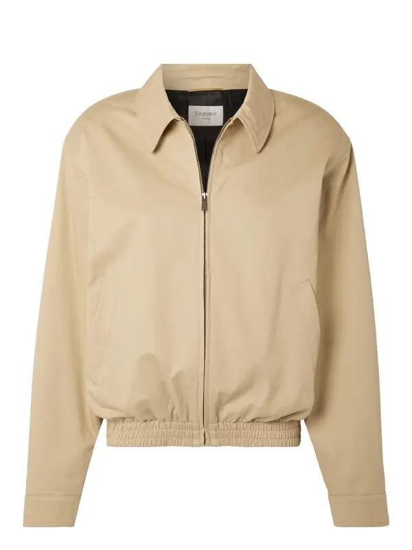 Saint Laurent Cotton-twill Jacket - Neutrals