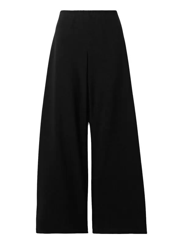 NILI LOTAN Marlow Crepe Wide-leg Pants - Black