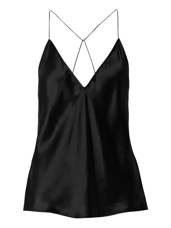 NILI LOTAN Emile Silk-charmeuse Camisole - Black
