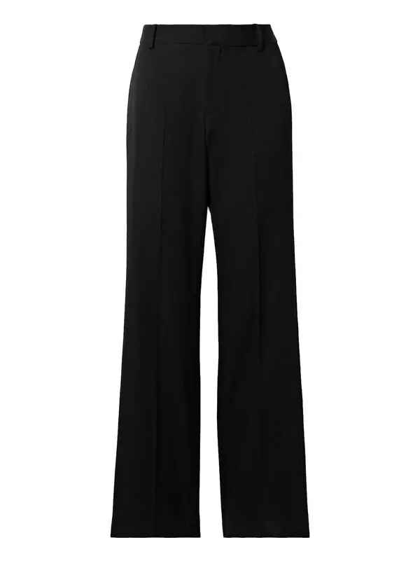 NILI LOTAN Ivan Wool-twill Straight-leg Pants - Black