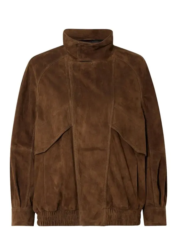 Nour Hammour - Ariste Oversized Paneled Suede Jacket
