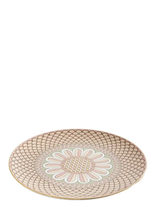 La DoubleJ Napoli Gold-plated Porcelain Serving Platter - Pink