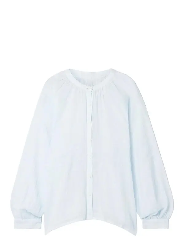 LEMLEM Mita Cotton-gauze Blouse - Blue