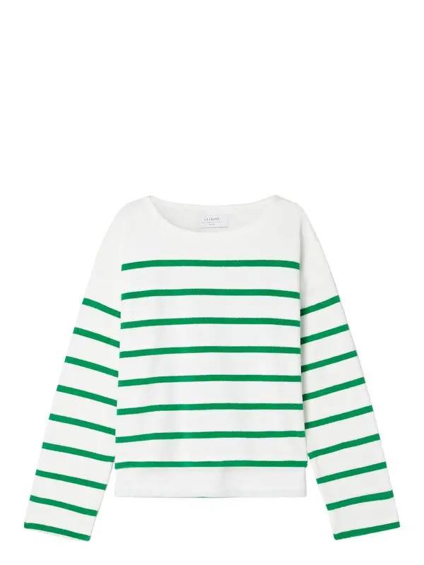 LA LIGNE Breton Striped Terry Top - White