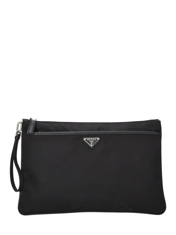 Prada Nylon Clutch - Black