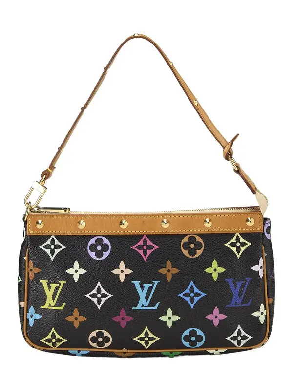 LOUIS VUITTON Takashi Murakami Monogram Multicolore Pochette Accessoires - Black