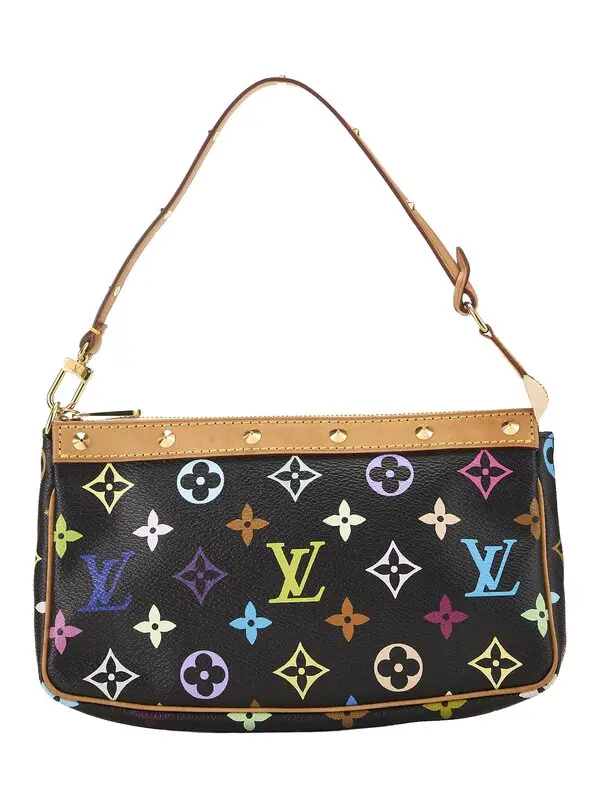 LOUIS VUITTON Takashi Murakami Monogram Multicolore Pochette Accessoires - Black