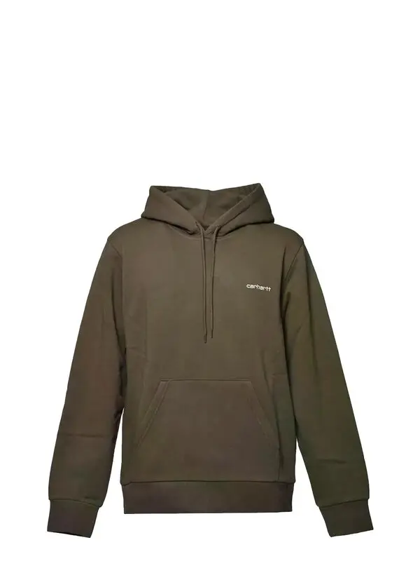 Carhartt Work In Progress Logo-embroidered Hoodie - Green