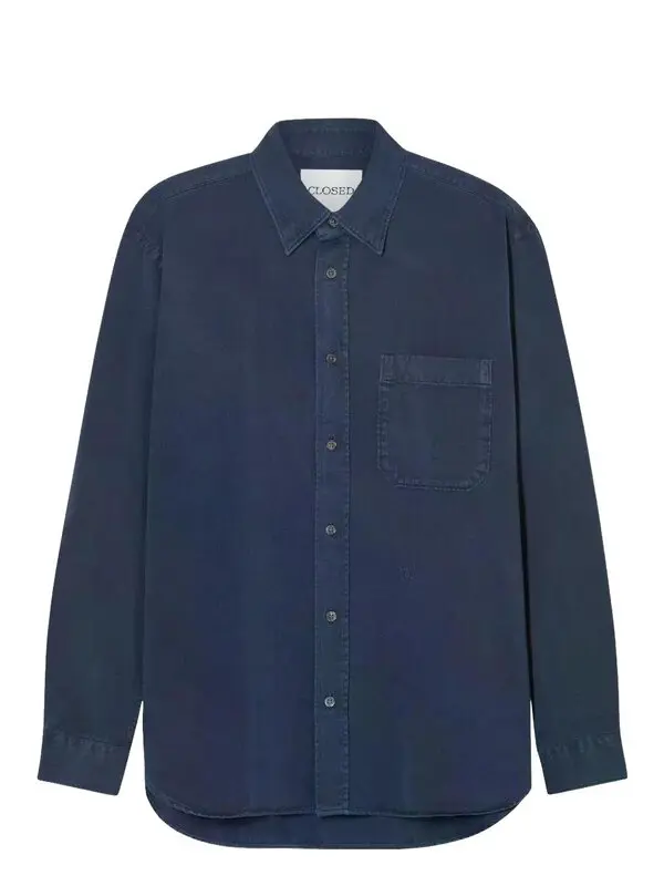 Closed Button-up Shirt - Blue