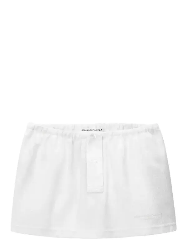 Alexander Wang Buttoned Mini Skirt - White