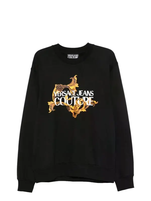 Versace Baroque-print Sweatshirt - Black