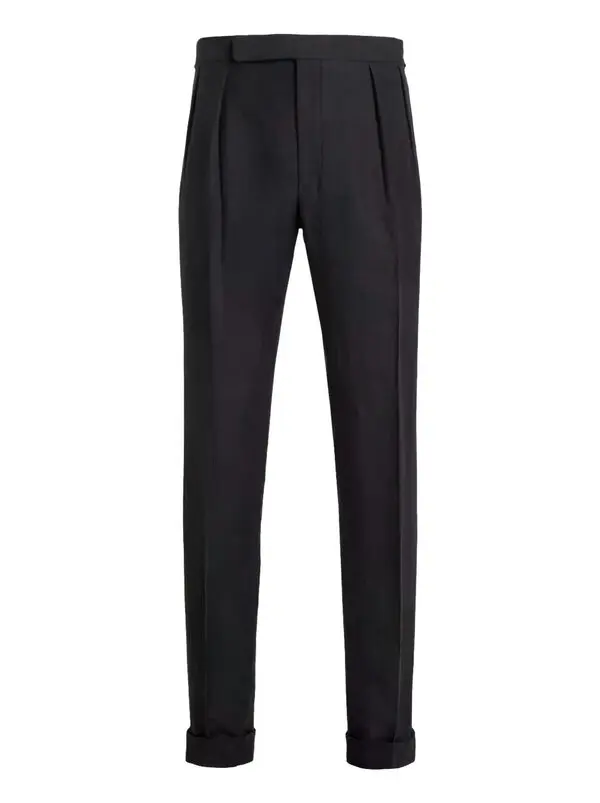 Ralph Lauren Purple Label Pleated Trousers - Black