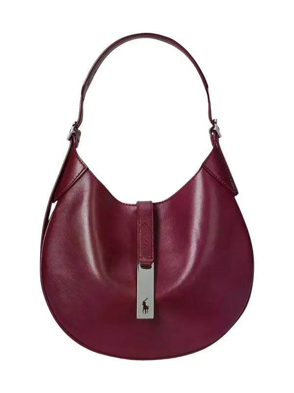 Polo Ralph Lauren Polo Id Curved-handle Leather Bag - Red
