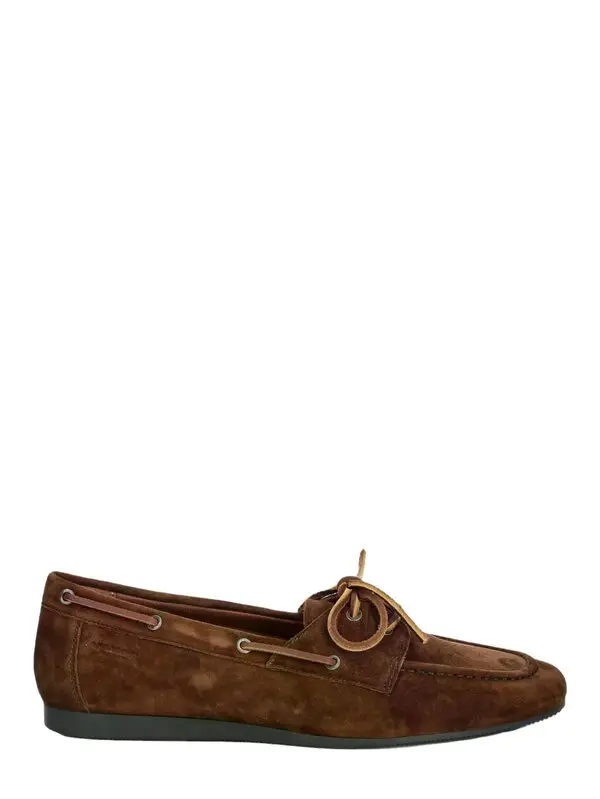 VAGABOND SHOEMAKERS Hillary Lace-up Suede Boat Shoes - Brown