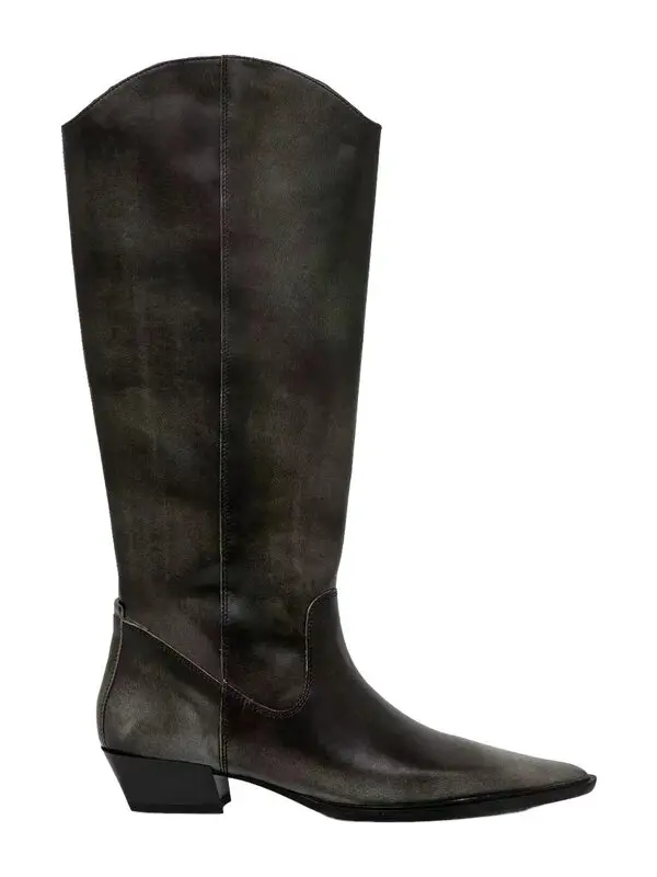 VAGABOND SHOEMAKERS Cassie 40mm Pointed-toe Knee-high Boots - Grey