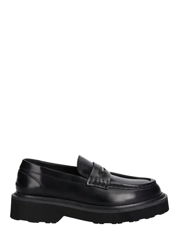 Kenzo Leather Penny Loafers - Black