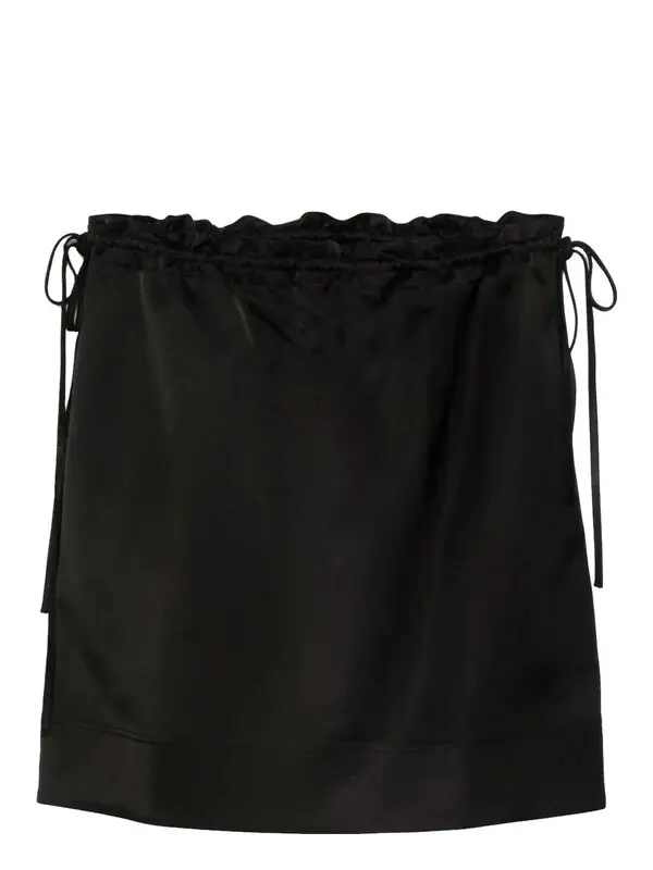 TOTEME Drawstring Mini Skirt - Black