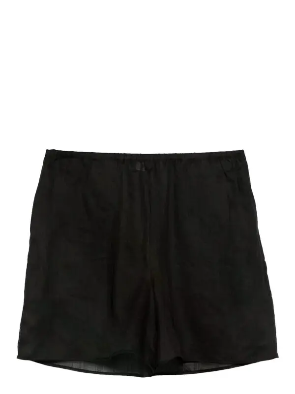 TOTEME Elasticated Ramie Shorts - Black