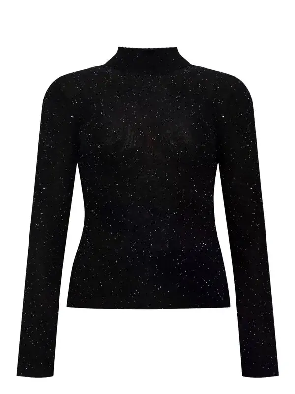 Fabiana Filippi Sequin-embellished High-neck Jumper - Black