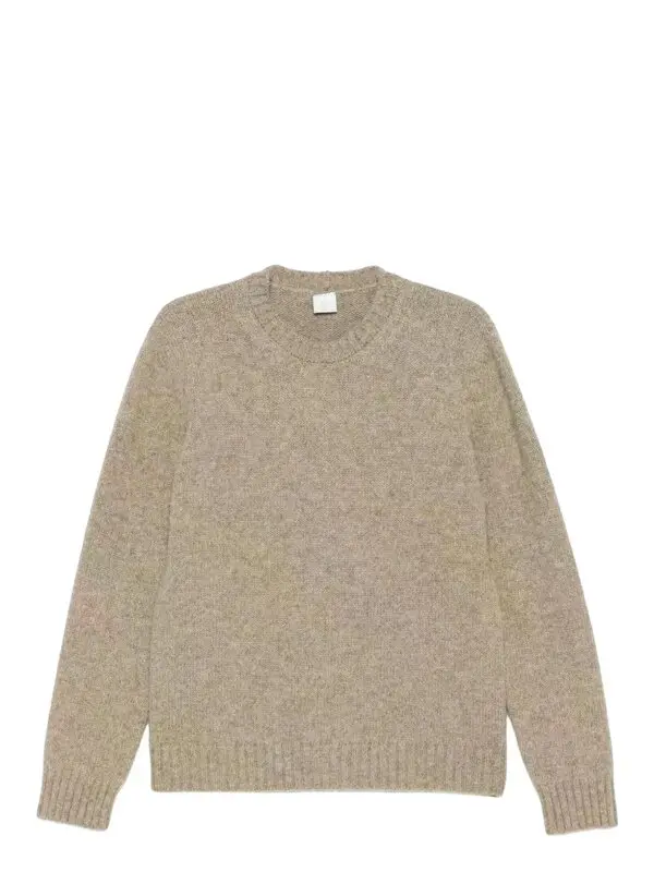 Eleventy Crew-neck Wool Sweater - Brown