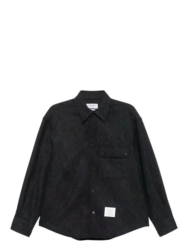 Thom Browne Tweed Shirt - Blue