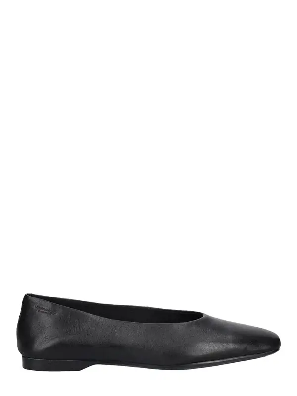 VAGABOND SHOEMAKERS Delia Square-toe Leather Ballet Flats - Black
