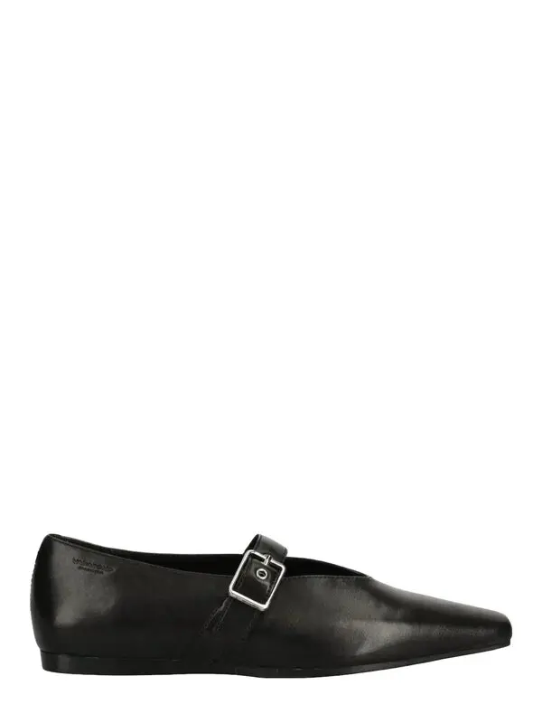 VAGABOND SHOEMAKERS Wioletta Buckle-strap Pointed Ballet Flats - Black