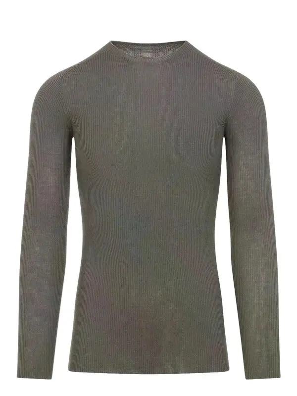 Rick Owens Ribbed Wool Sweater - Grey