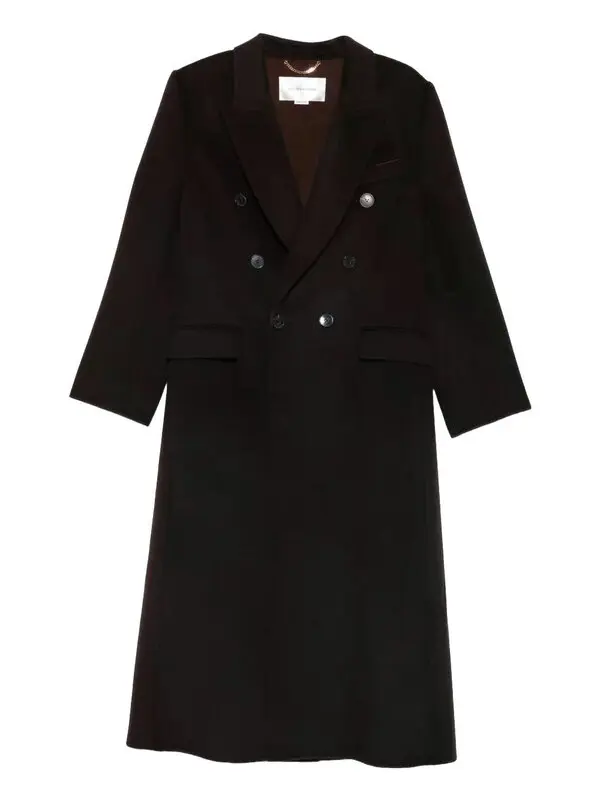 Victoria Beckham Double-breasted Button-up Coat - Brown