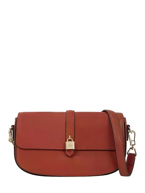 Karl Lagerfeld K/autograph Padlock Leather Shoulder Bag - Red