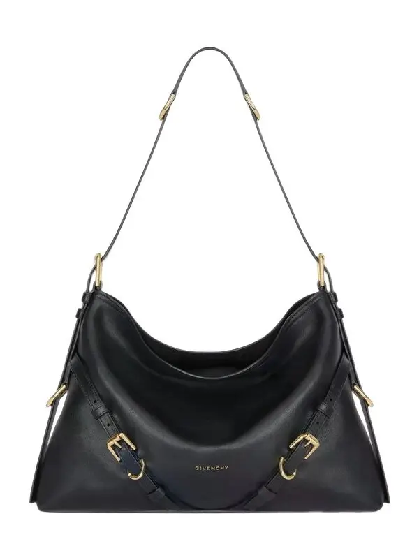 Givenchy Medium Voyou Bag In Shiny Leather - Black