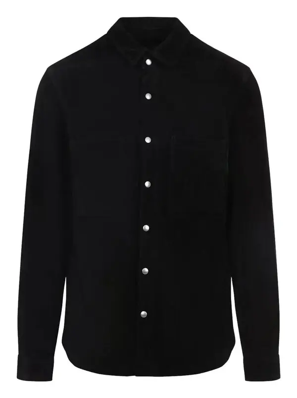 Rick Owens Button-fastening Suede Shirt - Black