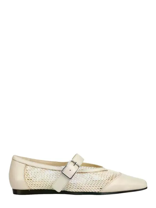 VAGABOND SHOEMAKERS Delia Buckle-fastening Mesh Ballet Flats - Neutrals