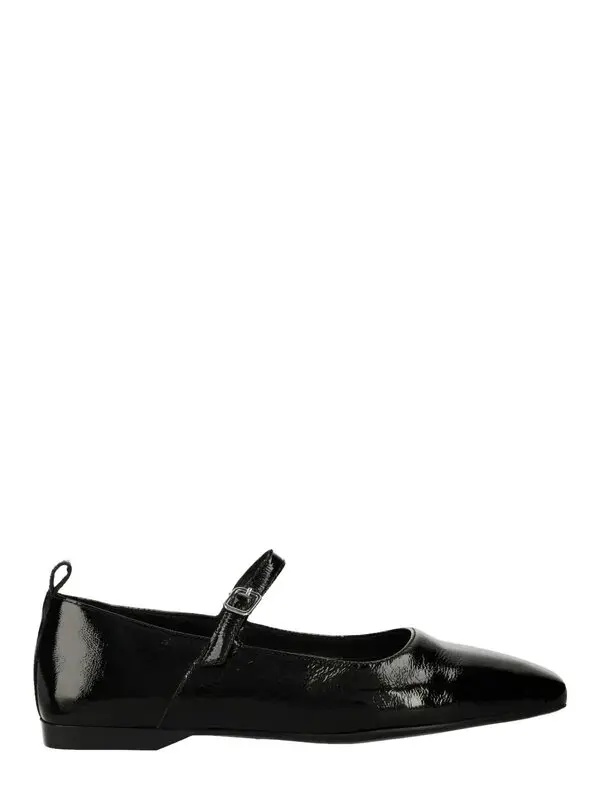 VAGABOND SHOEMAKERS Delia Patent-leather Buckled Ballet Flats - Black