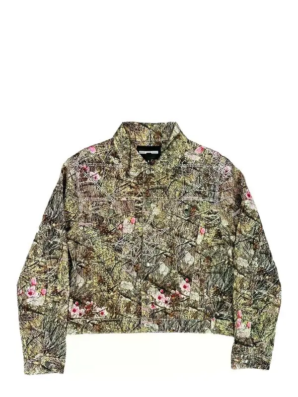 SP5DER Floral-print Trucker Jacket - Green