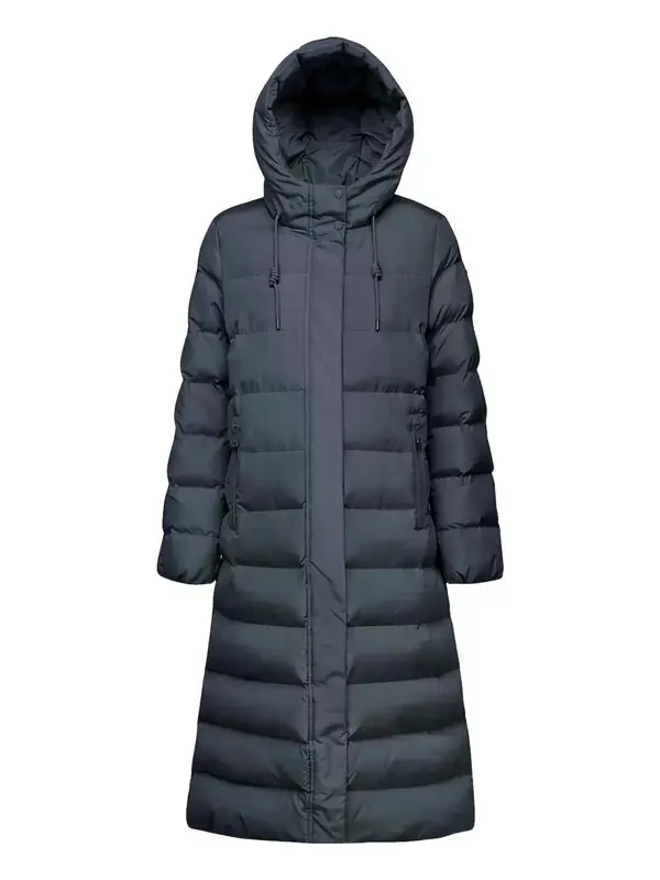Geox Quilted Hooded Coat - Blue