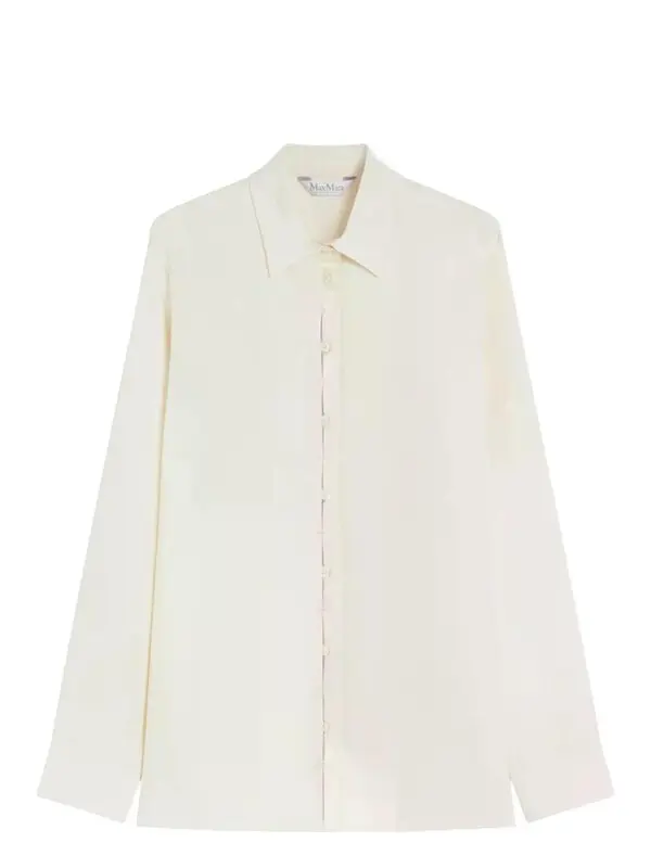 Max Mara Button-down Silk Shirt - Neutrals
