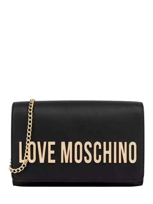Moschino Logo-lettering Clutch Bag - Black