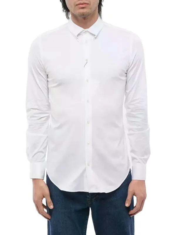 Giorgio Armani Button-down Collar Long-sleeve Shirt - White