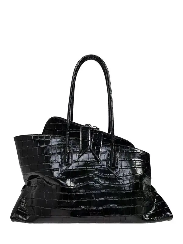 Attico Crocodile-effect Tote Bag - Black