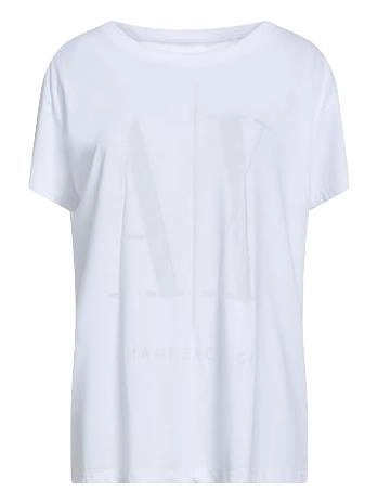 Armani Exchange Cotton And Polyester Logo Print T-shirt - White