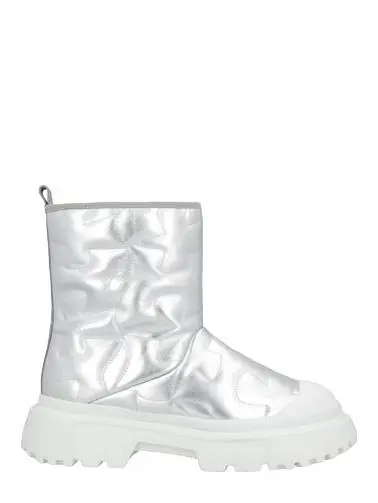 Hogan Leather Ankle Boots - Silver